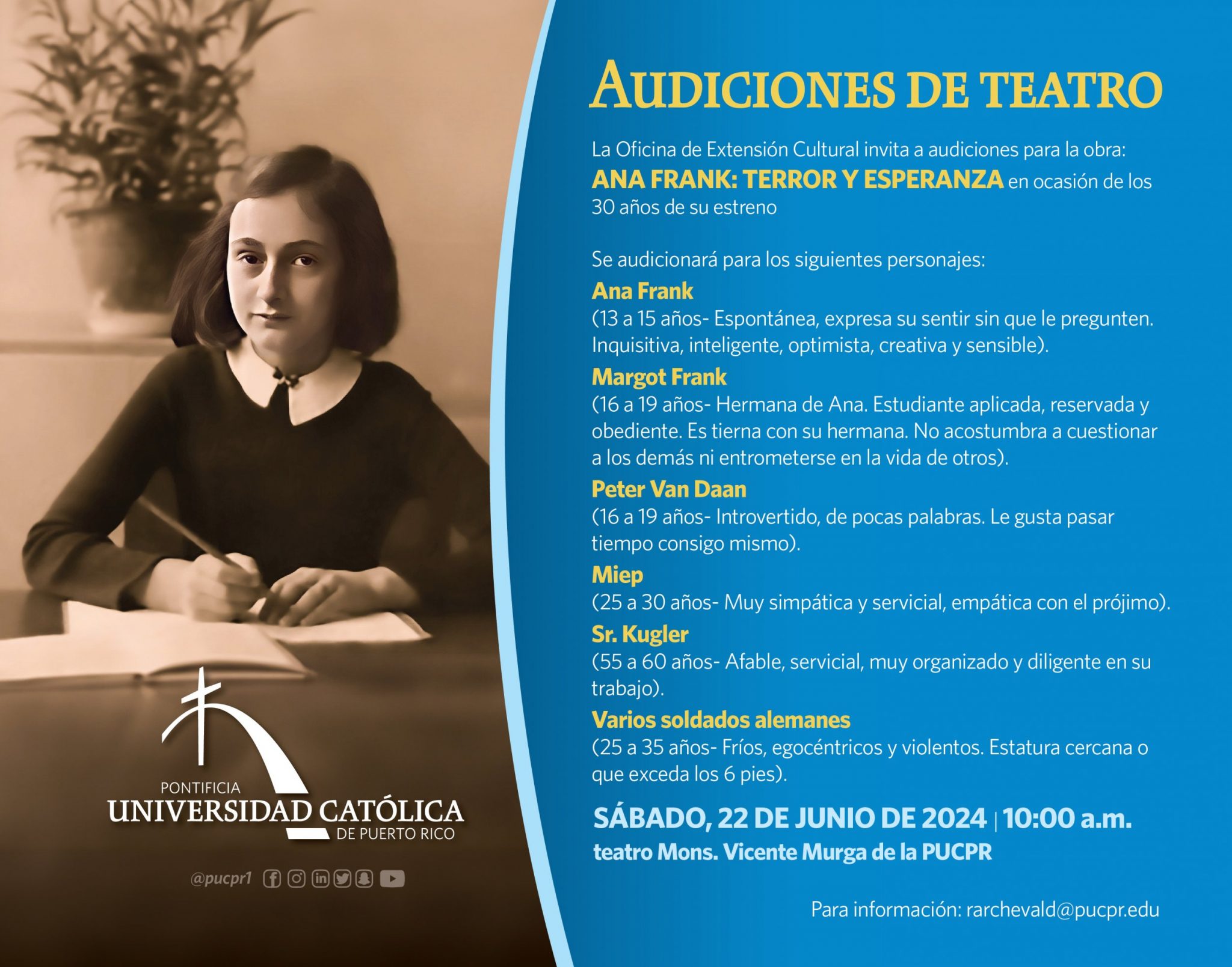 Audiciones de teatro – Huellas del Futuro